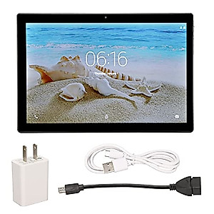 Yoidesu 10.0in Tablet PC, IPS HD Display Tablet with mtk6592 Octa Core, for Android 10.0, 4G RAM 64GB ROM Storage, 2.4G 5G WiFi, 200W Front and 200W Rear Camera Dual SIM, 8000mAh(Silver Grey)