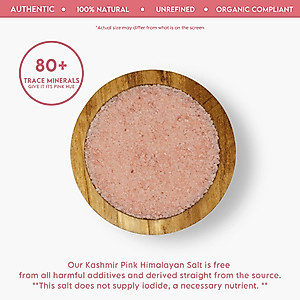 LA SALT CO Kashmir 2.5 Lbs Pink Himalayan Salt Jar, X-Fine | 100% Pure, Food Grade with 84 Trace Minerals | Kosher Certified, Vegan, Non-GMO, & Cruelty-Free