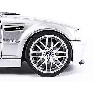 Solido S1806503 1:18 2003 BMW E46 CSL Coupe-Silver Grey Collectible Miniature car
