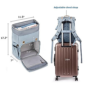 BAGSMART Camera Backpack, DSLR Camera Bag, Waterproof Camera Bag Backpack for Photographers, Fit up to 15" Laptop with Rain Cover and Tripod Holder, Light Blue