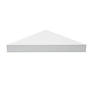 MELANNCO Corner Shelf Straight Wood Chunky, White