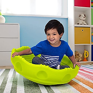 Simplay3 Two Sided Rock Around Wobble Disk and Climbing Dome for Toddlers and Kids - Rocking and Climbing - Indoor/Outdoor - Green, Made in USA