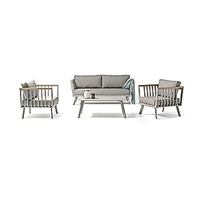 QUUL Garden Sofa Sofa Combination Aluminum Alloy Outdoor Courtyard Balcony Sunscreen Leisure