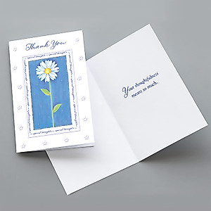 Designer Greetings Thank You Cards, Special Thoughts Meant So Much Message for Any Occasion (8 Daisy Thank-You Notes and Envelopes)