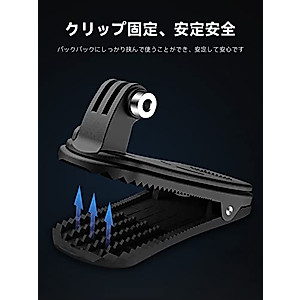 TELESIN Backpack Clip 360 Rotation Shoulder Bag Belt Strap Mount Body Mounting Attachment Holder for GoPro Mini Go Pro Max Hero 11 10 9 8 7 6 5 Insta360 X2 X3 DJI Action AKASO Accessories