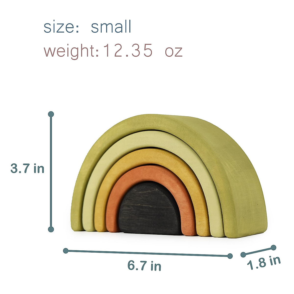 EcoWorkshop Staking Toys for Toddlers 3-5 Rainbow Stacker Toy 5pcs Educational Baby Toys Stacking Blocks Stacking Rainbow Educational Baby Toys