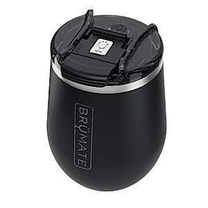 BrüMate Uncork'd XL MÜV - 100% Leak-Proof 14oz Insulated Wine Tumbler with Lid - Vacuum Insulated Stainless Steel Wine Glass - Perfect For Travel & Outdoors (Carrara)
