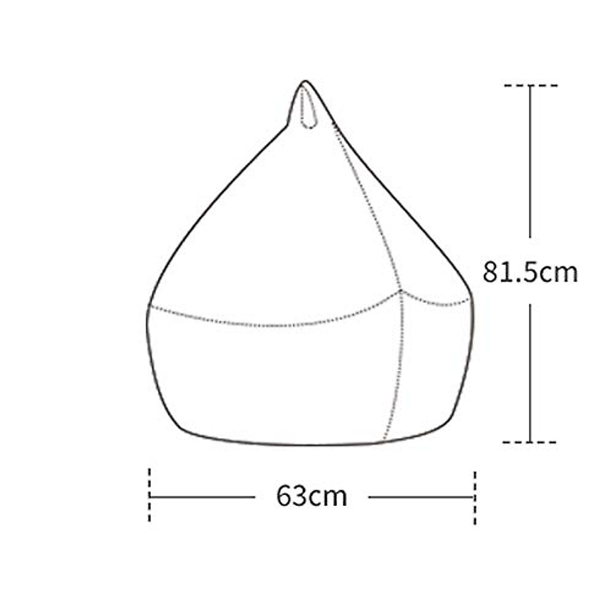 UXZDX Lazy Sofa, Super Large Bean Bag Sofa Chair Cover Lounger Seat Living Room Furniture Beanbag Bed Pouf,63cmx81.5cm Gray