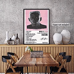 American Rapper Tyler Poster Decorative The Creator Album Cover Signed Limited Posters Wall Art Decor Print Picture Paintings for Living Room Bedroom Decoration Poster (6,12x18in Unframe)