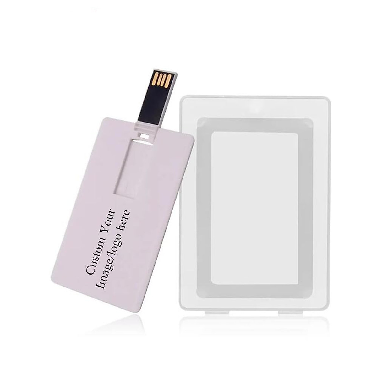 20 PCS 8GB Free Custom Your Logo/Image Card USB Flash Pen Drive with Box, Personalized Customizable Photography Wedding Photo Logo Memories Stick Card USB Flash Drive Promotional Gift