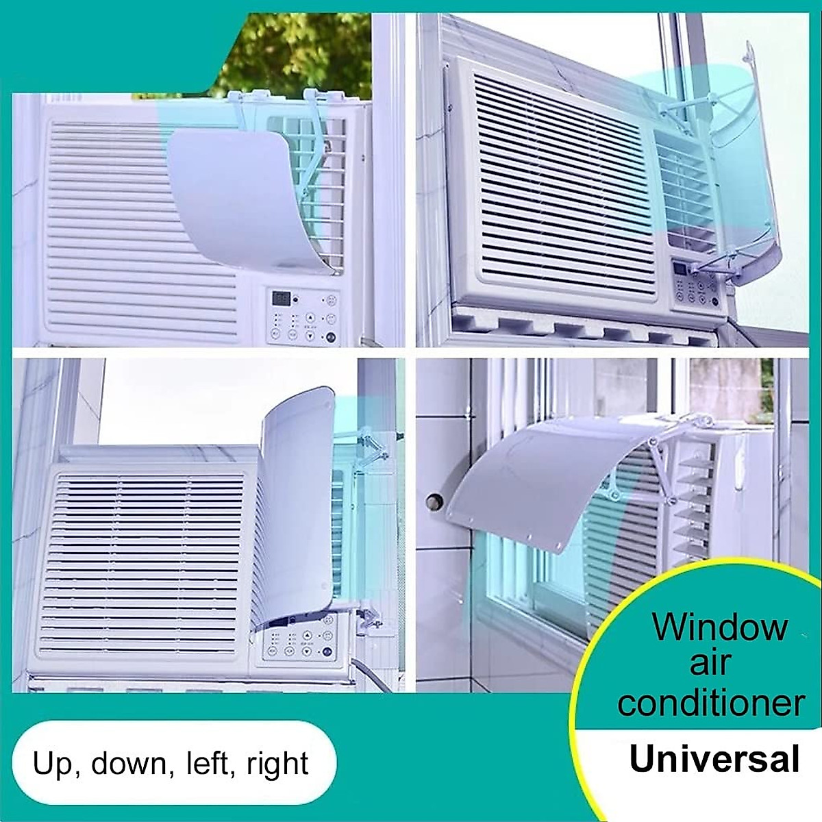 peachbasket Window Air Conditioners Windshield Universal - Room Air Conditioner Window Baffle - Prevent Direct Blowing of Cold Air - Air Conditioning Unit Baffle [20.87"X7.87"] Croppable