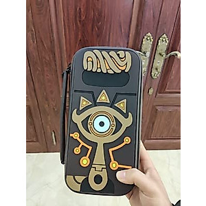 Carrying Case Compatible with Nintendo Switch Zelda,Travel Silicone Hard Shell Bag Pouch with Link Sheikah Slate Eye for Nintendo Switch Console Joy-con Joy-Straps Accessories | Waterproof /Portable
