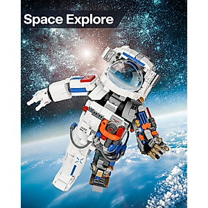 HBUDS Stem Kits Space Exploration Astronaut Toys, Building Kit, Educational STEM Toys Construction Engineering Building Blocks Learning Set, for Teen Boys Girls Kids (900 Pieces)