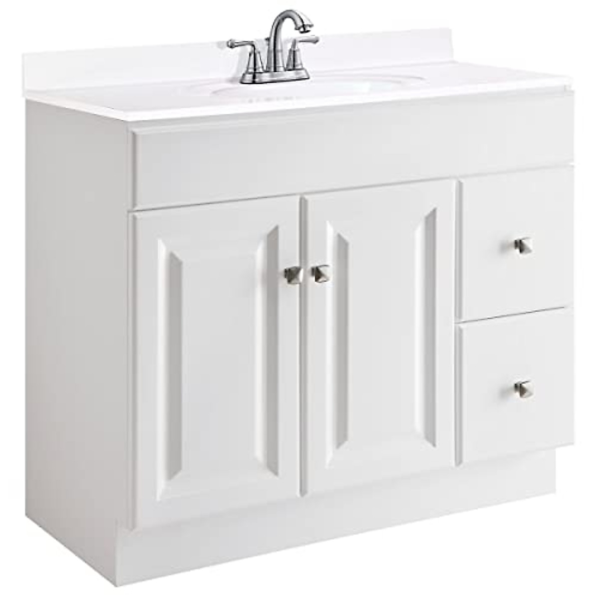Design House Wyndham Unassembled Bathroom Vanity Cabinet Without Top, 36 in, White