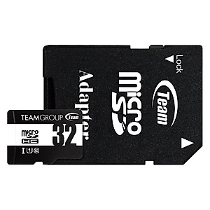 TEAMGROUP Micro 32GB x 10 Pack UHS-I U1 Class 10 SDHC SDXC Read Speed up to 100MB/s High Speed Flash Meomry Card with Adapter for Camera, Surveillance, Full HD Shooting TUSDH32GCL10U66