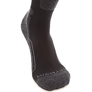 MIRMARU Men's 5 Pairs Hiking Outdoor Trail Running Trekking Moisture Wicking Cushion Crew Socks (M224-LARGE)