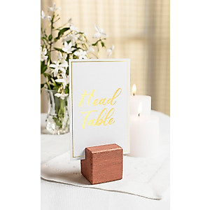 White Paper Gold Wedding Table Numbers, 1-30 And Head Table Card Included, Centerpiece Decorations,Double Sided 4x6 With Gold Stamping,For Table Number Holders