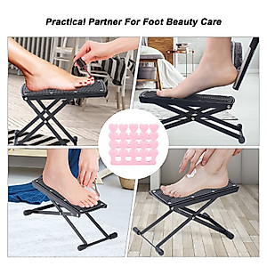 MOWOT Pedicure Foot Rest Home Self Pedicure Foot Stand Assistant Non-Slip Beauty Step Footrest Stool for Nail Tech