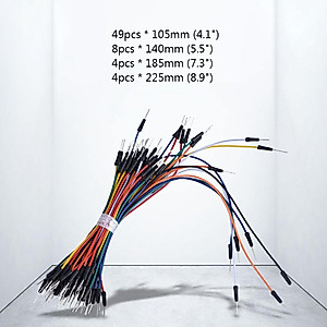 Plyisty Flexible Male to Male Cable Kit Breadboard Wire Kit Breadboard Jumper Wire, Breadboard Jumper Wire Kit, Electronic DIY Project for Solderless Breadboard Arduin