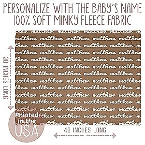 Boho Personalized Name Baby Blankets for Girls with Name - Bohemian Baby Name Blanket - Personalized Custom Baby Girl Blankets - Baby Stroller Blanket