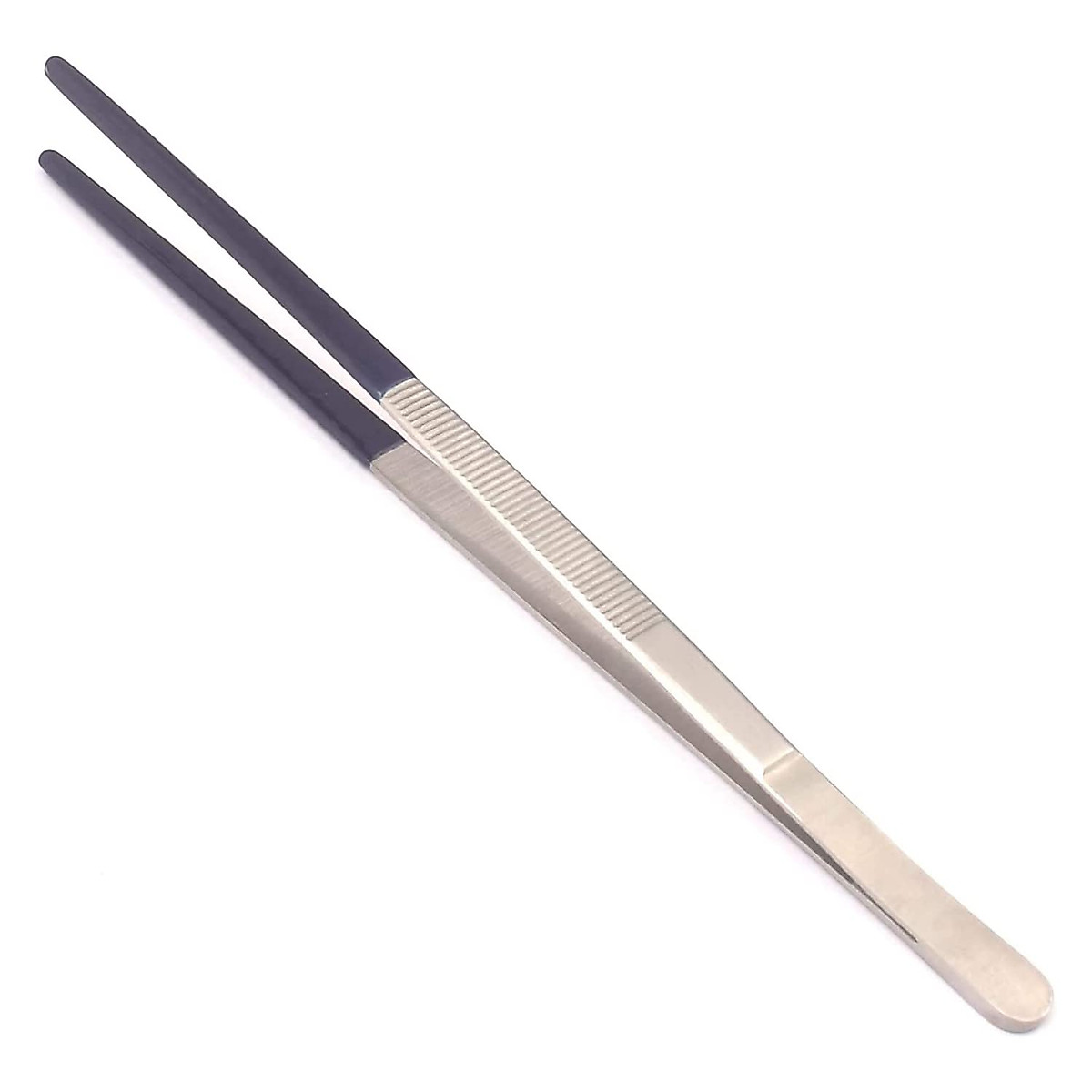 DDP NEW TWEEZERS RUBBER PVC COATED TIPS 10" STAINLESS STEEL FORCEPS STEAM ULTRASONIC CLEANING