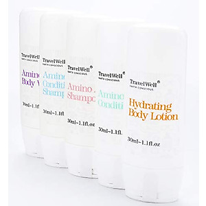 Travelwell Hotel Travel Size Guest Body Lotion 1.0 Fl Oz/30ml, Individually Wrapped 50 Bottles per Box | Travel Size Toiletries | Hotel Toiletries Bulk Set