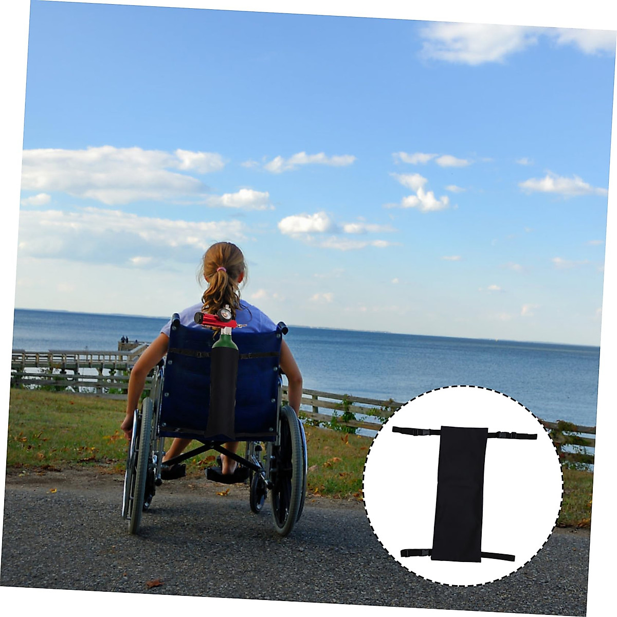 ERINGOGO 3 Pcs Oxygen Cylinder Buggy Bag Cloth Wheelchair Oxygen Cylinder Storage Pouch Walker Oxygen Tank Holder Mesh Backpack Portable Oxygen Bag Adjustable 600d Oxford Cloth Side Bag