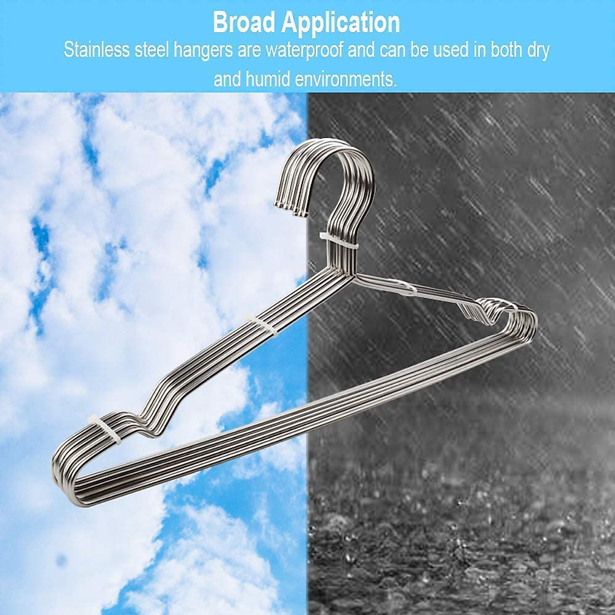 Seropy Coat Hangers Clothes 40 Pack Wire Hangers Heavy Duty Stainless Steel Hangers with Non Slip Grooves, Ultra Thin Metal Hangers Space Saving Clothing Hanger 16.5 Inch