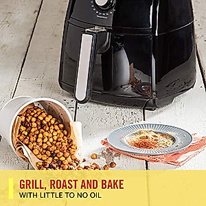 BELLA Electric Hot Air Fryer, Healthy No-Oil Deep Frying, Cooking, Baking and Roasting, Easy Clean Up, Removable Dishwasher Safe Basket, 2.6 QT, Black