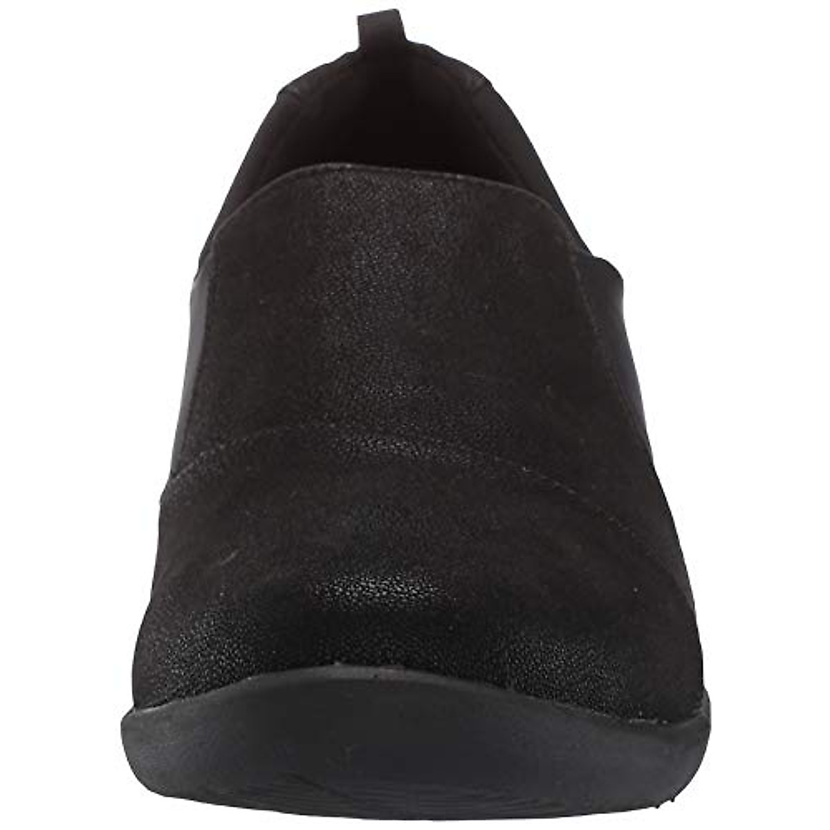 Clarks womens Sillian Paz Slip On Loafer, Black Synthetic Nubuck, 8.5 US