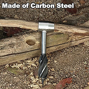 Settlers Wrench Survival Tools, Bushcraft Hand Auger Wrench Wood Drill for Camping, Bushcrafting and Outdoor Backpacking