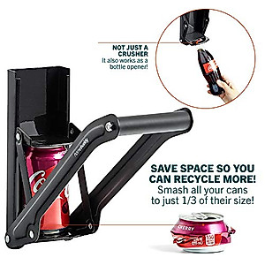 HomeBuddy Can Crusher for Recycling - 12 Oz. and 16 Oz. Can Crusher Wall Mounted for Aluminum Can Crusher, Soda Can Smasher for Recycling, Beer Can Crusher for Recycling Can - Mounting Rivets Included