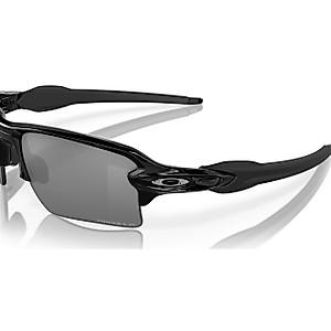 Oakley Men's Oo9188 Flak 2.0 XL Rectangular Sunglasses, Polished Black/Prizm Black Polarized, 59 mm