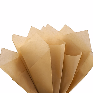 RUSPEPA Gift Wrapping Tissue Paper - Tissue Paper for Gift Wrap, Art Crafts, DIY, Pack Bags, Birthday, Wedding and More - 15 x 20 inches - 100 Sheets - Khaki