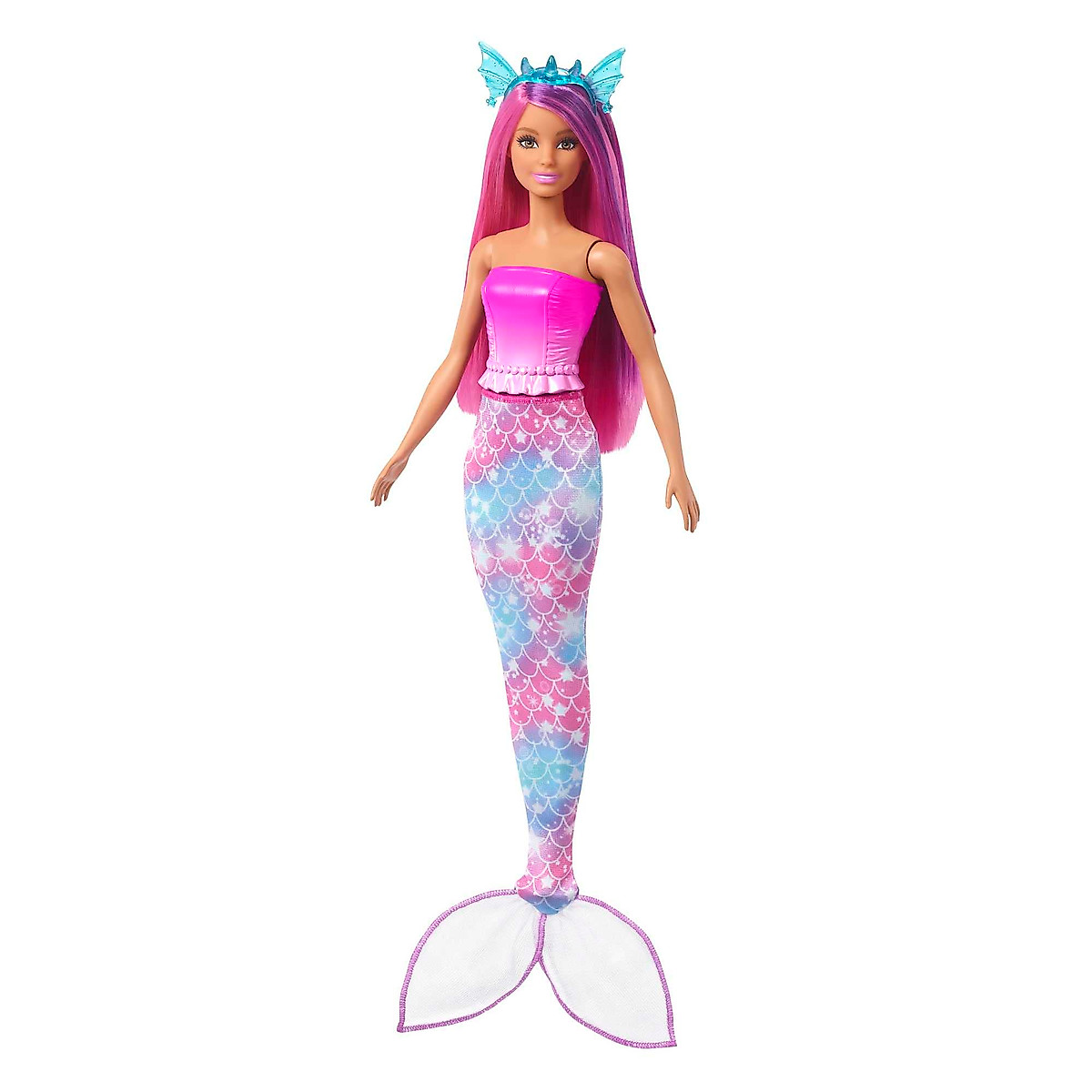Barbie Dreamtopia Doll with Clothes & Accessories, Fairytale Dress-Up Set with Mermaid Tail, Baby Unicorn, Dragon Pet & More