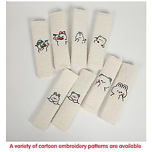 Car Seat Belt Pad,MoreChioce Universal Seat Belt Shoulder Strap Cover Comfortable Seatbelt Protector Pad with Sweet Pattern for Car and Backpack,Rabbit#B