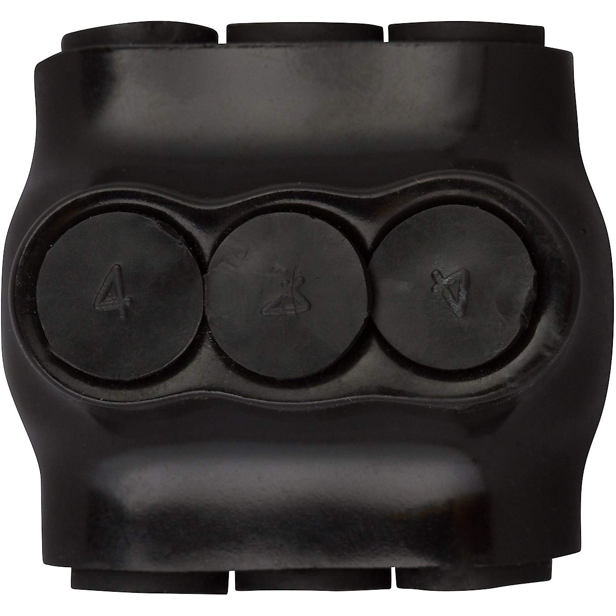 Morris Products 97613 Black Insulated Multi-Cable Connector - Dual Entry 3 Ports 4 - 14 Wire Range, 1-Pack