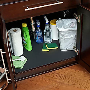 Shelf Liner, Non Adhesive Cabinet Liner, Double Sided Non-Slip Drawer Liner Cupboard Liner, Washable Refrigerator Mats for Pantry Cabinet, Kitchen Bathroom Shelve, Shoe Rack.(17.7 x 240 inch)