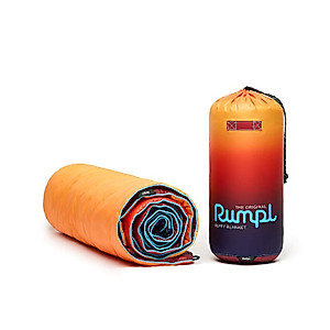 Rumpl The Original Puffy | Printed Outdoor Camping Blanket for Traveling, Picnics, Beach Trips, Concerts | Pyro Fade, 2-Person