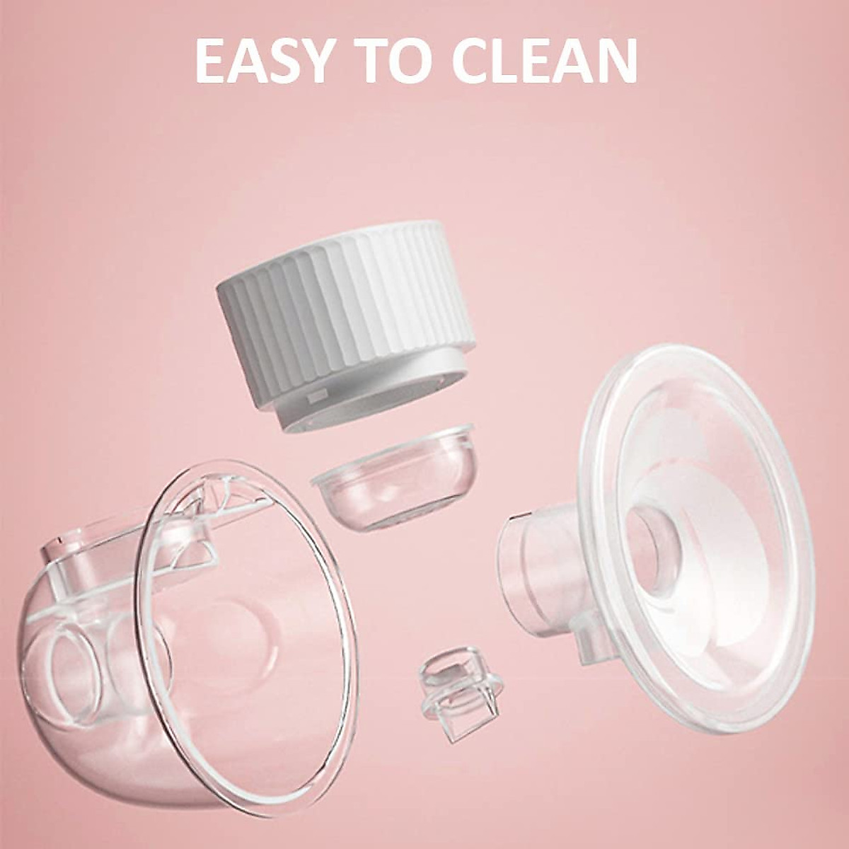 Mom's Best Wearable Hands-Free Double Electric Breast Pump | Quite | BPA Free Silicone | LCD Display | 3 Modes 9 Levels of Suction | 3 Flange Sizes | Type C Charging | Breastfeeding Essentials |2 pack