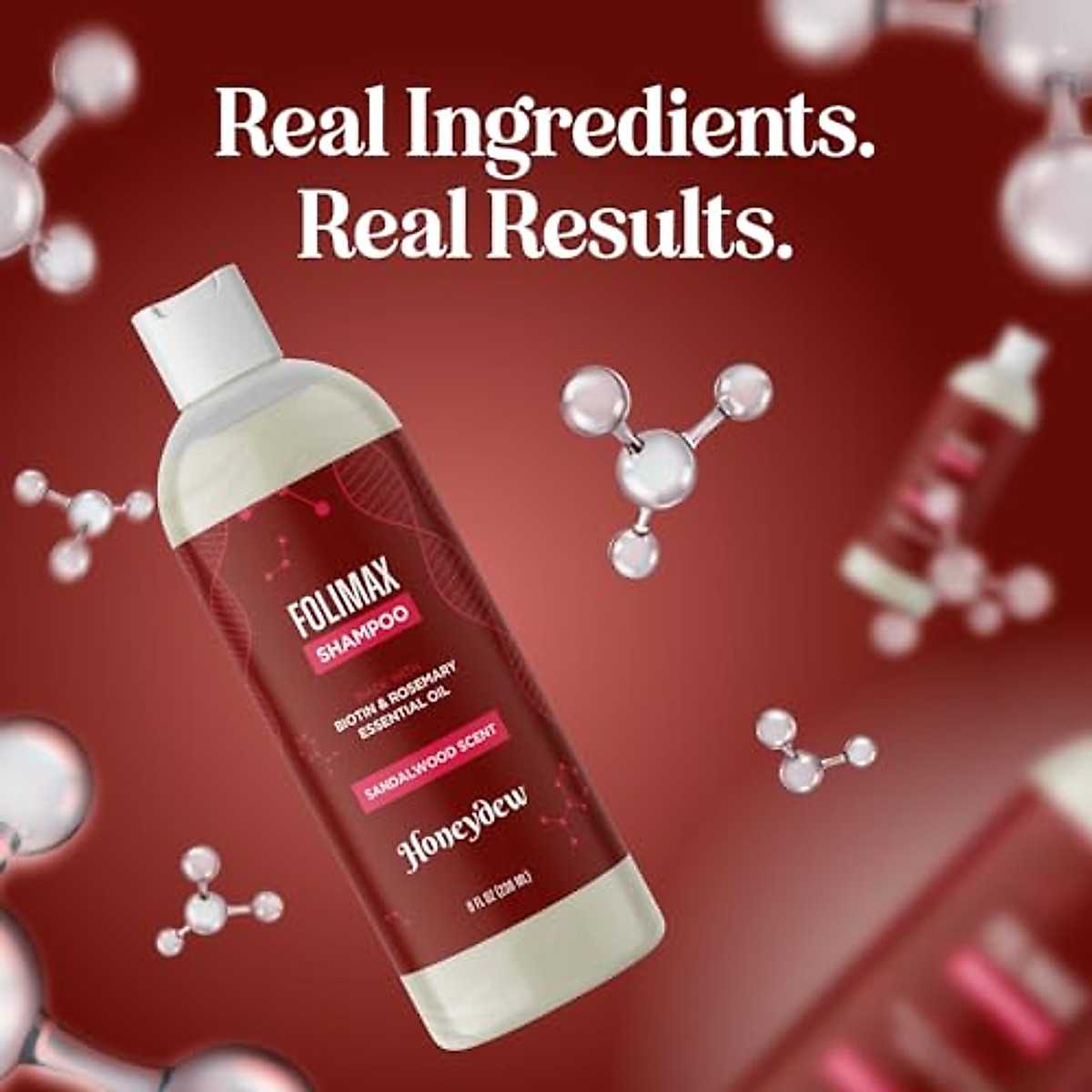 Folimax Biotin Shampoo for Thinning Hair - Thickening Shampoo with Biotin Zinc and Rosemary Oil for Hair Growth - Vegan Sulfate and Paraben Free Volumizing Shampoo for Fine Hair (Sandalwood Scent)