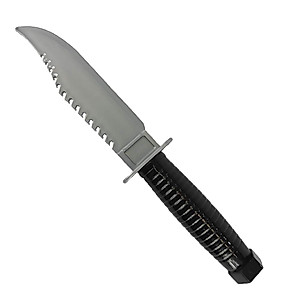 Novelty Plastic Hunting Knife Cleaver Prop Silver
