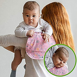 Organic Burp Cloths, 3-Pack of Double Layered Organic Cotton Burp Cloths Boy, Baby Girl Burp Cloths MADE IN EU, Absorbent Burp Clothes Unisex, Soft & Cosy Cotton Burp Cloth, Quick Drying Burping Cloth