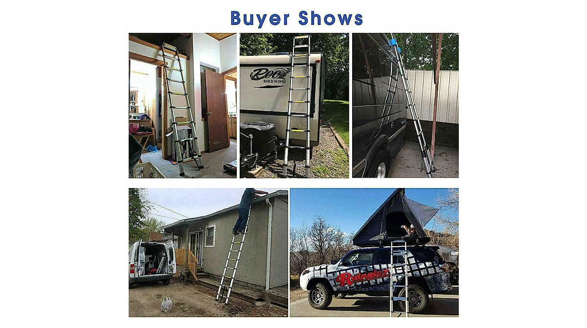 Telescopic Loft Ladder 3.2m | Foldable Extension Ladder for Safety