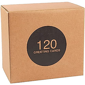 120-Pack Cherry Blossom Note Cards with Envelopes, Blank Vintage-Style Thank You Notes, Bulk Box Set for Wedding Small Business, Birthday (6 Floral Designs, 4x6 In)