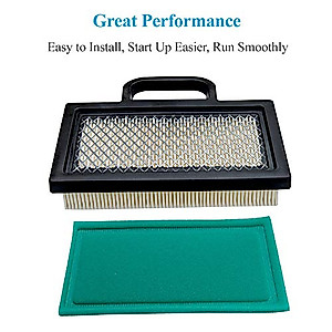 HEYZLASS 499486S 698754 Air Filter,Compatible with Briggs Stratton 499486 Lawn Mower Air Filter Cartridge, Fit BS 18-26 HP Intek V-Twins Engine Air cleaner