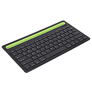 Ranvo Wireless Keyboard, 78 Keys PC Gaming Keyboards 2 Channel Type Multi System Compatibility with Bracket for Internet Cafe for Home for Office