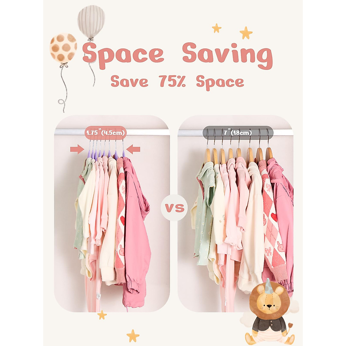 HOUSE DAY Velvet Baby Hangers 50 Pack, Premium Children's Hangers for Baby, Infant & Toddler Clothes, Durable Non Slip Baby Felt Hangers Purple, 11 Inch Baby hangers for Closet, Ideal for Everyday Use