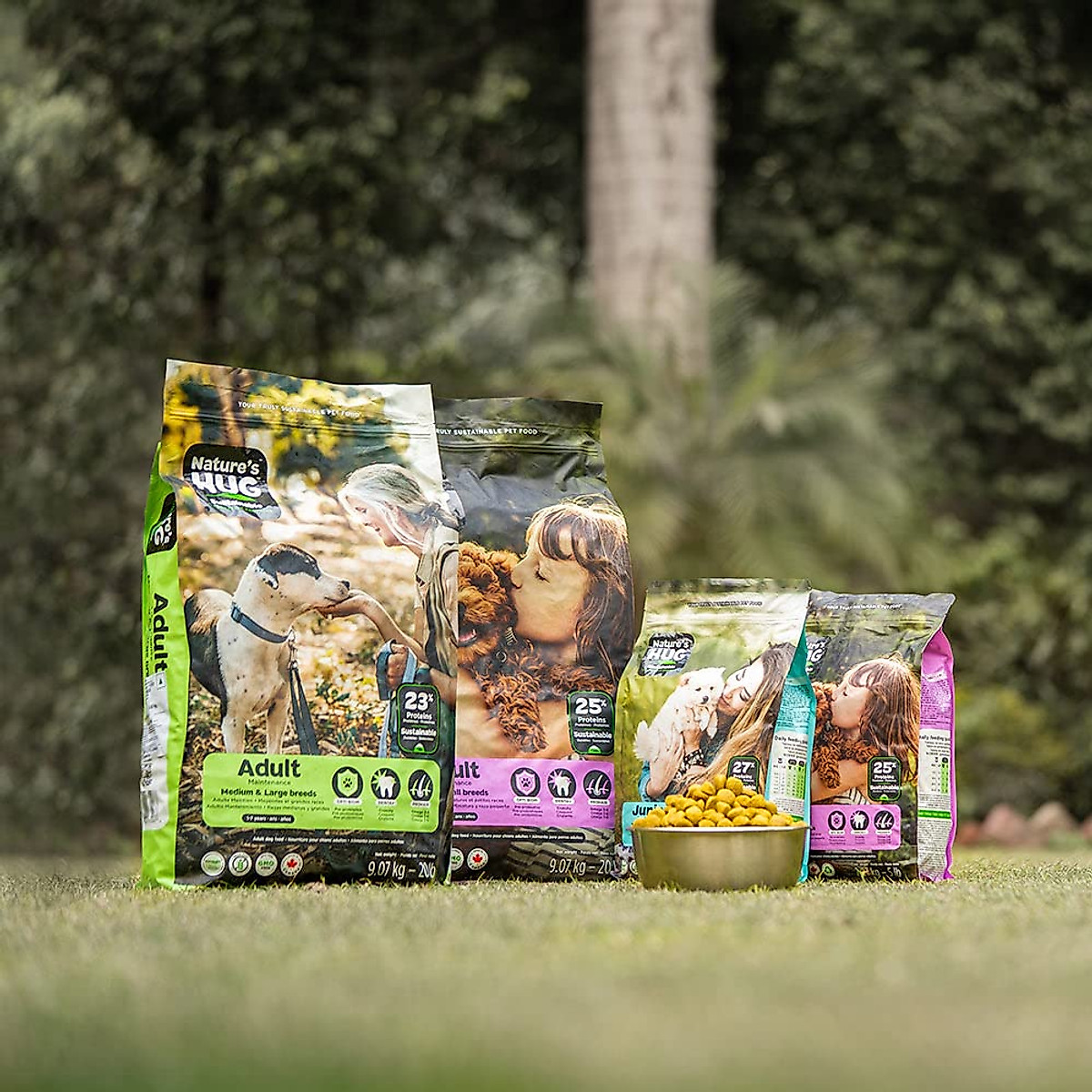 Nature's HUG Vegan Dry Dog Food for Puppies & Small Breeds, 5 lb. Bag, Chicken Flavor Plant-Based Protein Kibble, Grain-Free, Allergen-Free, Complete Protein & Balanced Nutrition