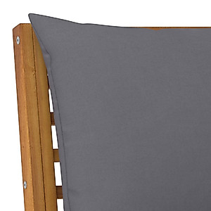 QZZCED Sectional Corner Sofa with Dark Gray Cushion,Mid Century Modern Couch,Outdoor Furniture,Patio Conversation Sets,Cloud Couch,for The Living Room and Bedroom,Patio,Porch,Deck,Solid Acacia Wood